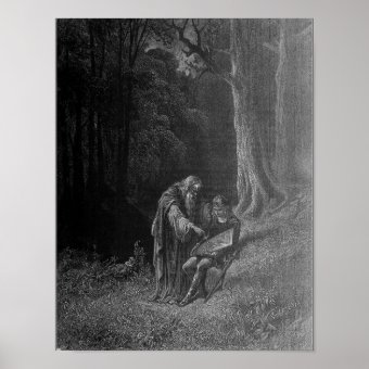 Merlin teaching young Arthur Poster | Zazzle