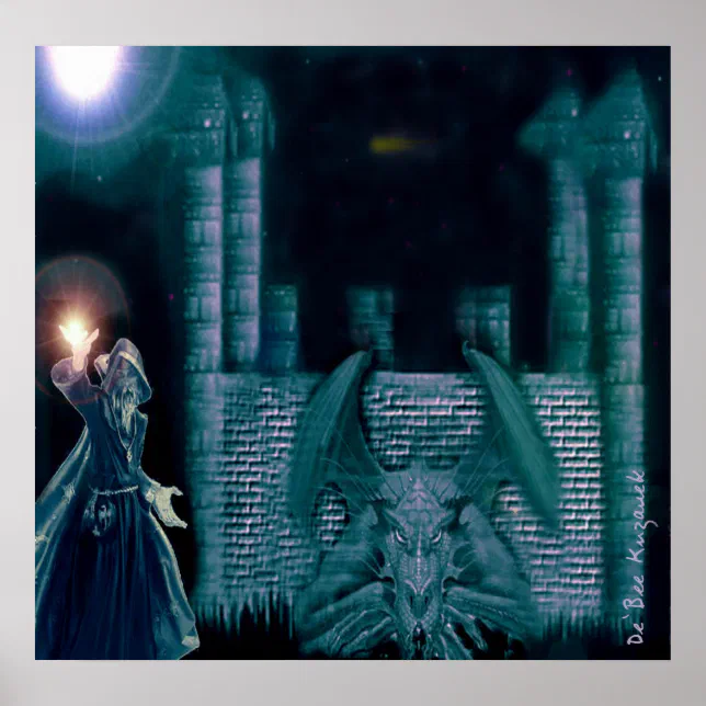 Merlin & The Dragon Poster | Zazzle