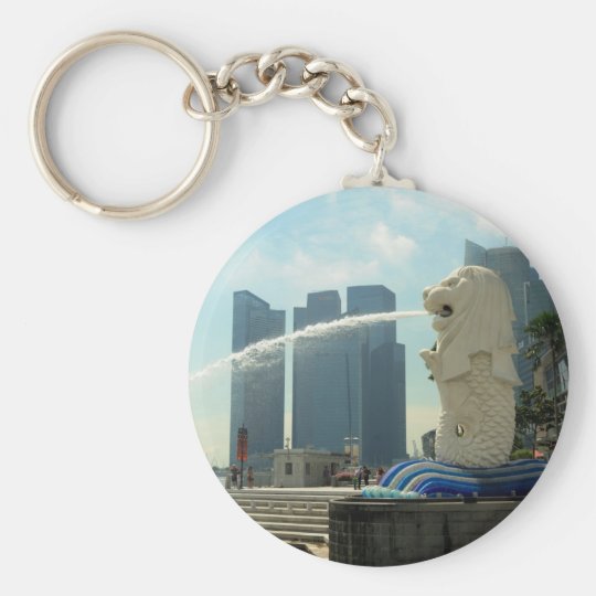 Merlion Sculpture Singapore Keychain | Zazzle.com