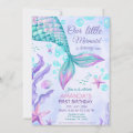 Mermaid 1st Birthday Under The Sea Mermaid Party Invitation | Zazzle