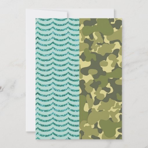 Mermaid & Army Boy Girl Birthday Shared Party Invitation | Zazzle