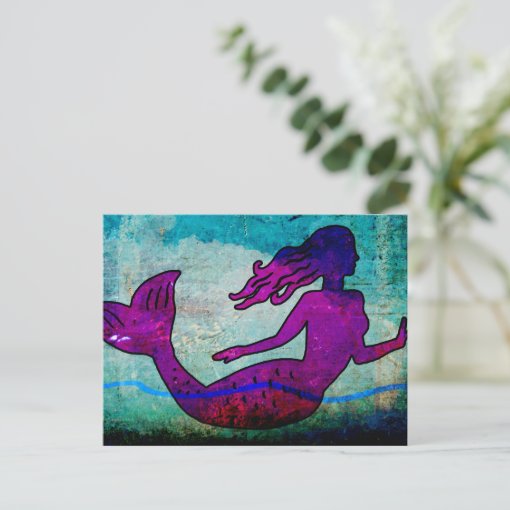 Mermaid Art Postcard | Zazzle