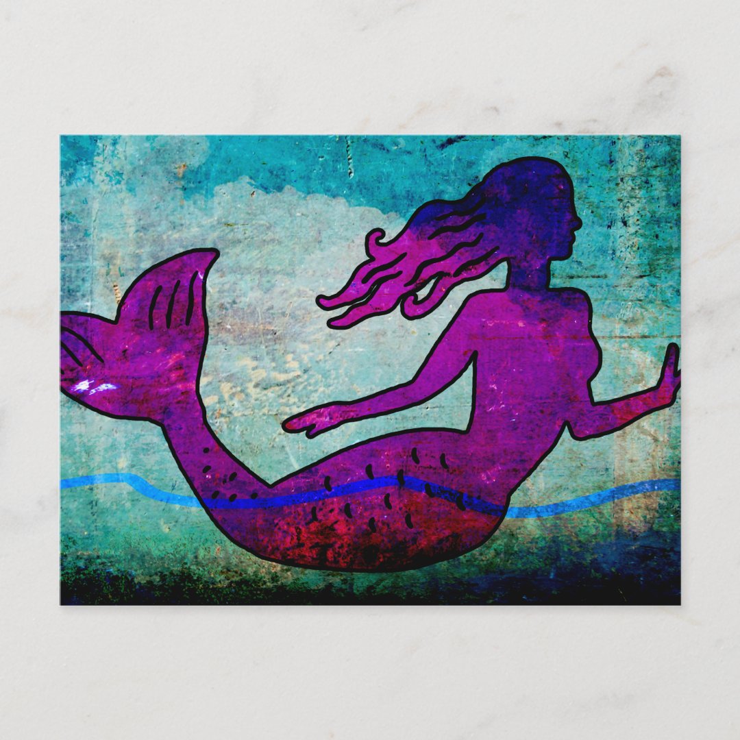 Mermaid Art Postcard | Zazzle
