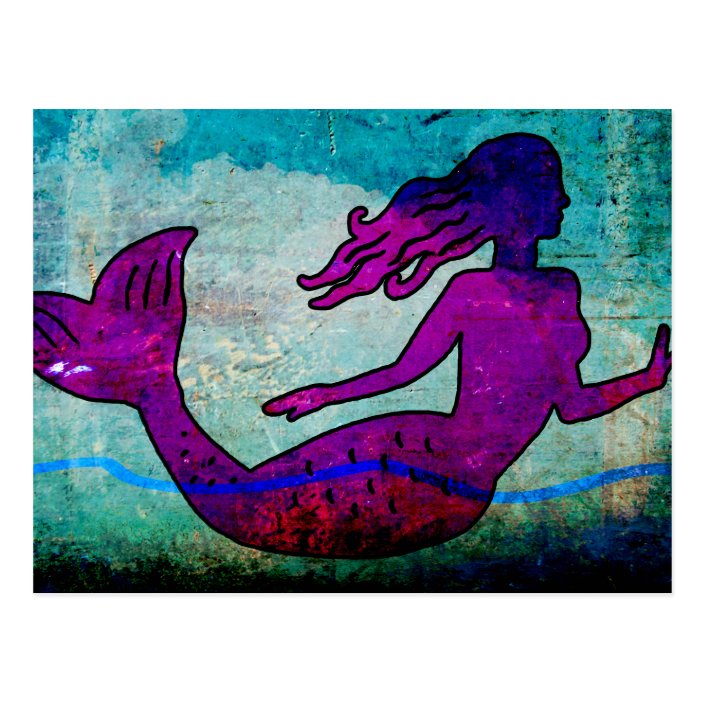Mermaid Art Postcard | Zazzle.com