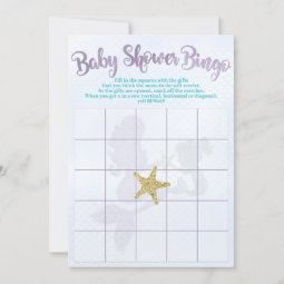 Mermaid Baby Shower Bingo Cards | Zazzle