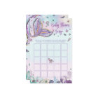 Mermaid Baby Shower Bingo Game Activity Baby Girl | Zazzle