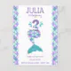 Mermaid Birthday Mermaid Number 2 Invitation Postcard | Zazzle