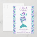 Mermaid Birthday Mermaid Number 2 Invitation Postcard | Zazzle