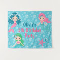 Mermaid Birthday Party Backdrop Personalized | Zazzle