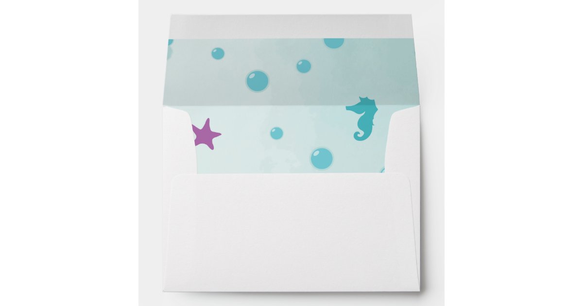 Mermaid Birthday Party Envelope | Zazzle