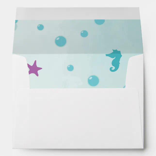 Mermaid Birthday Party Envelope | Zazzle