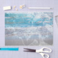 Mermaid Blue White Distressed Ocean Waves Tissue Paper | Zazzle