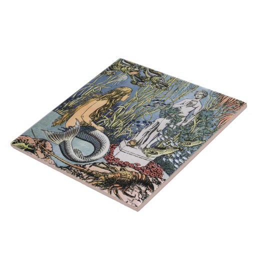Mermaid by Ivan Bilibin Ceramic Tile | Zazzle