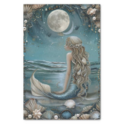 MERMAID BY MOONLIGHT DECOUPAGE TISSUE PAPER | Zazzle