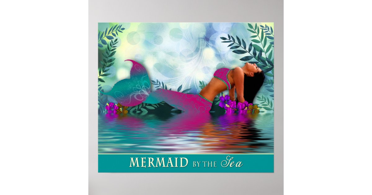 Mermaid by the Sea - Poster | Zazzle