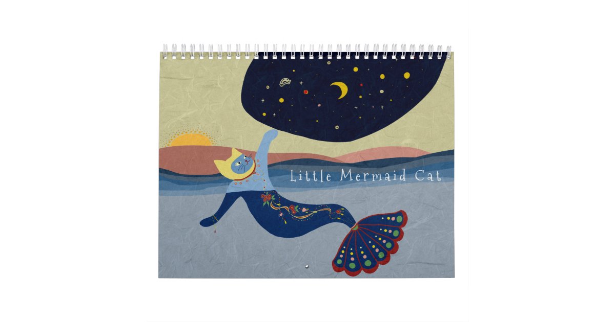 Mermaid Cat Calendar | Zazzle