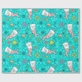 Mermaid Cat Nautical Ocean Jellyfish Cute Pattern Wrapping Paper | Zazzle