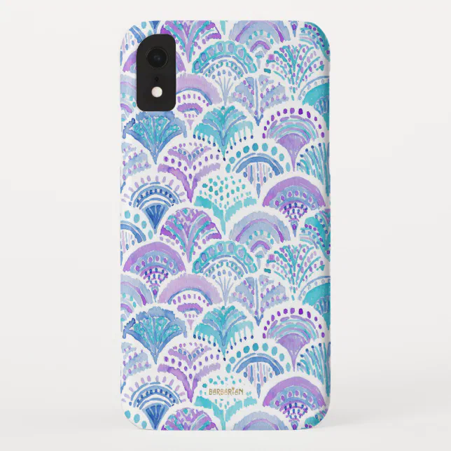 MERMAID DAYDREAMS Watercolor Boho Beach Fish Scale Case-Mate iPhone ...