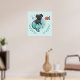 Mermaid Dog MerDog Cute Nursery Room Poster | Zazzle