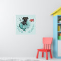 Mermaid Dog MerDog Cute Nursery Room Poster | Zazzle
