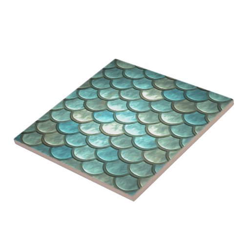 Mermaid Fish Scale Dragon Scale Ceramic Tile | Zazzle