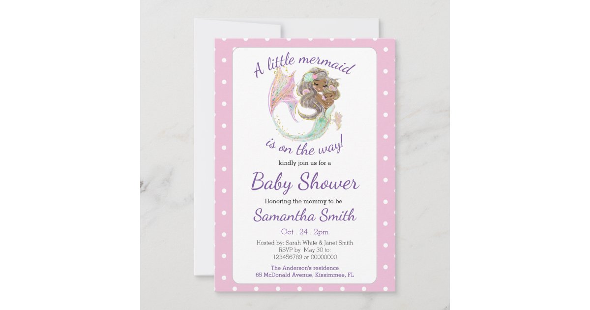 Mermaid Future Mom Baby Shower. Under The Sea. Invitation | Zazzle
