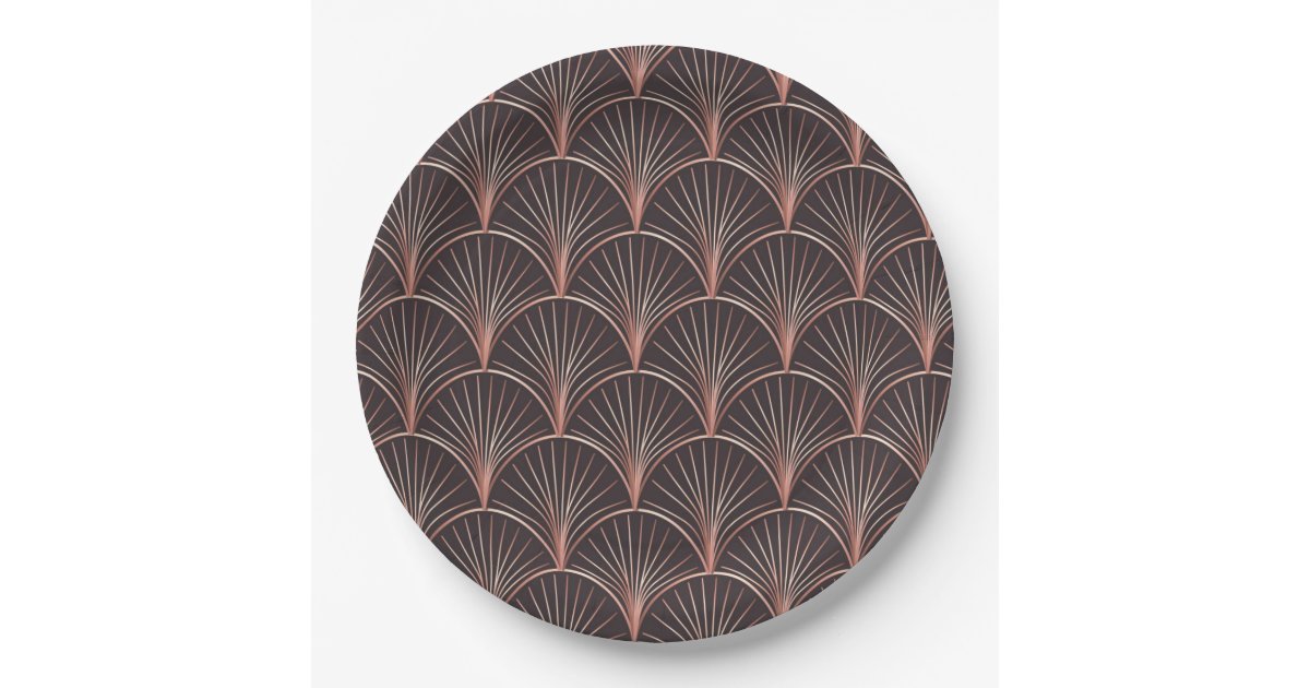 Mermaid/Geometric Design Paper Plates | Zazzle