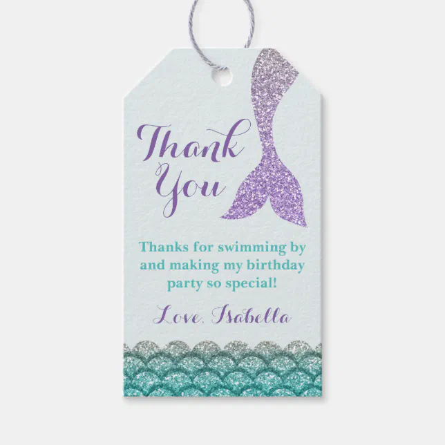 Mermaid Gift Tags - Under the Sea Favor Tags | Zazzle