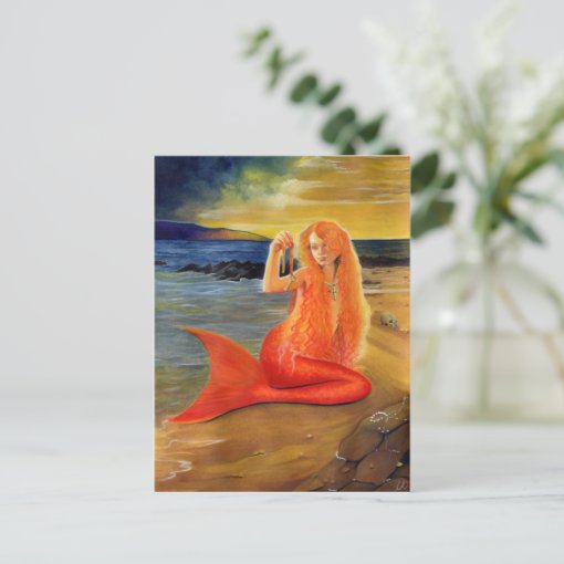 Mermaid Key Sunset Postcard | Zazzle