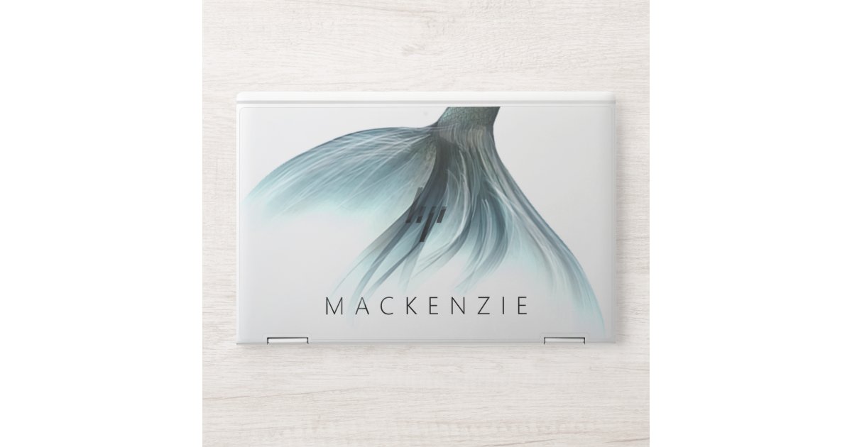Mermaid Luxe Tail | Seafoam Mint Green Aqua Custom HP Laptop Skin | Zazzle