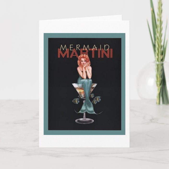Mermaid Martini Card | Zazzle.com