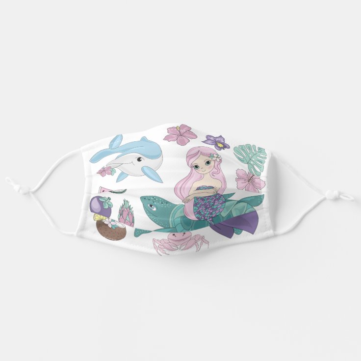 Mermaid mask for girls for virus protection. | Zazzle