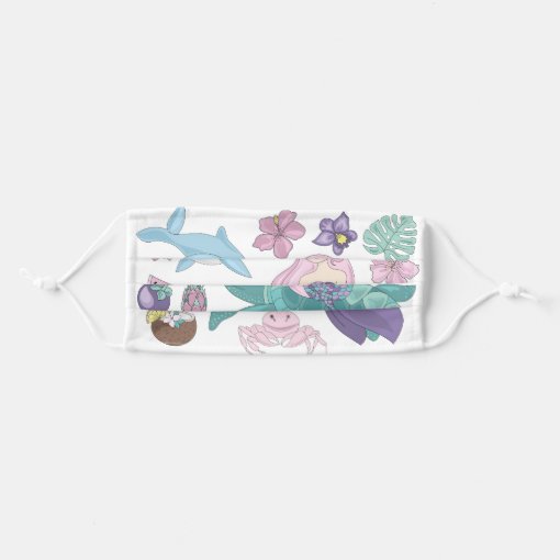 Mermaid mask for girls for virus protection. | Zazzle