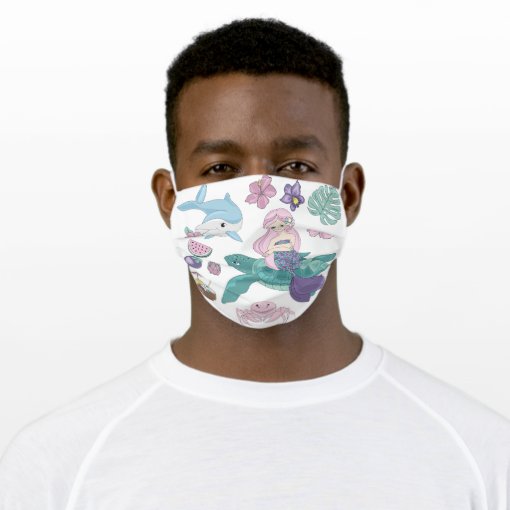 Mermaid mask for girls for virus protection. | Zazzle