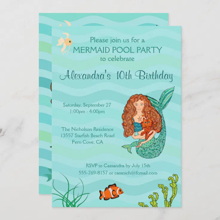 Mermaid & Mercat Birthday Party Invitation | Zazzle