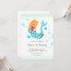 Mermaid MerCat Cute Watercolor 1st Birthday Invitation | Zazzle
