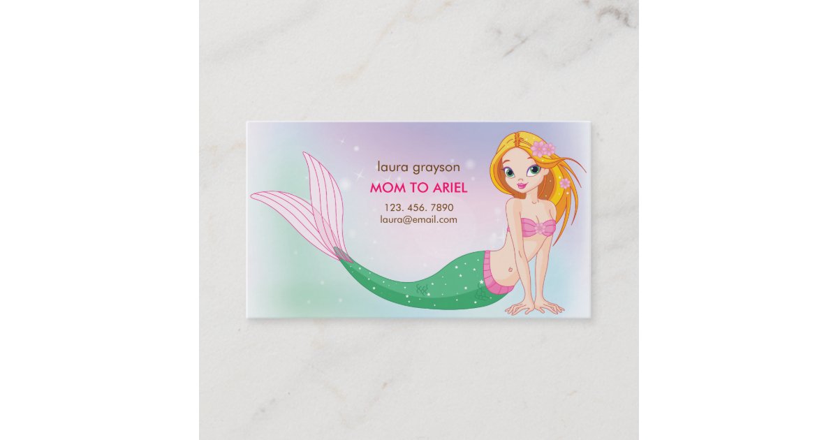 Mermaid Mommy Calling Card | Zazzle