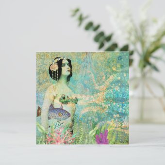 Mermaid Note Cards | Zazzle