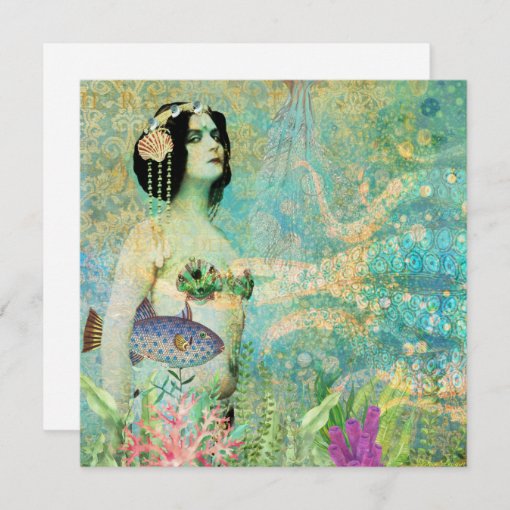 Mermaid Note Cards | Zazzle