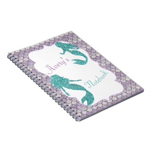 Mermaid notebook, school notebook | Zazzle