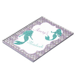 Mermaid notebook, school notebook | Zazzle