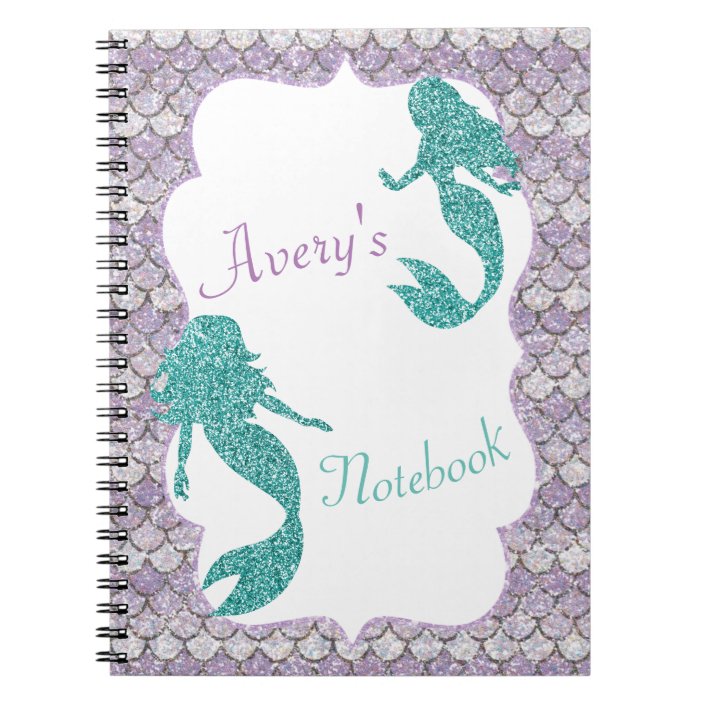 Mermaid notebook, school notebook | Zazzle.com
