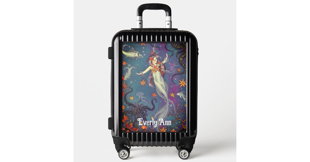 Mermaid Ocean Fish Octopus Starfish Luggage | Zazzle