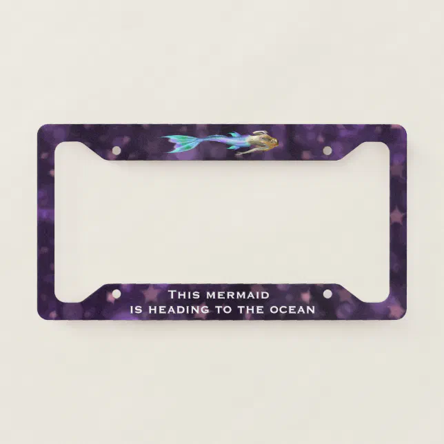 Mermaid Ocean - License Plate Frame | Zazzle