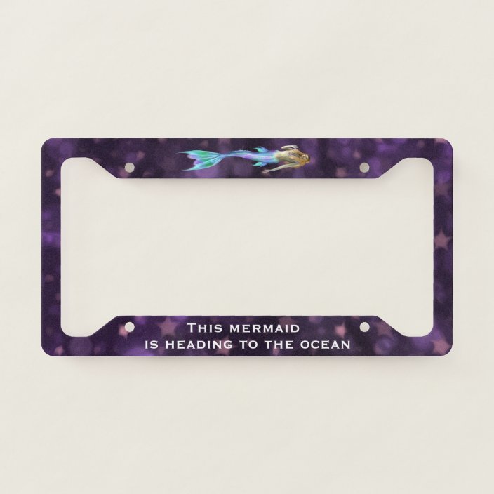 Mermaid Ocean - License Plate Frame | Zazzle.com