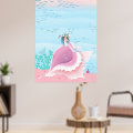 Mermaid on a Shell pastel color poster | Zazzle