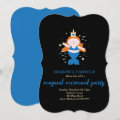 Mermaid Party Blue Sea Life Birthday Party Invitation | Zazzle