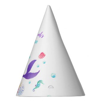 Mermaid party hat mermaid birthday | Zazzle