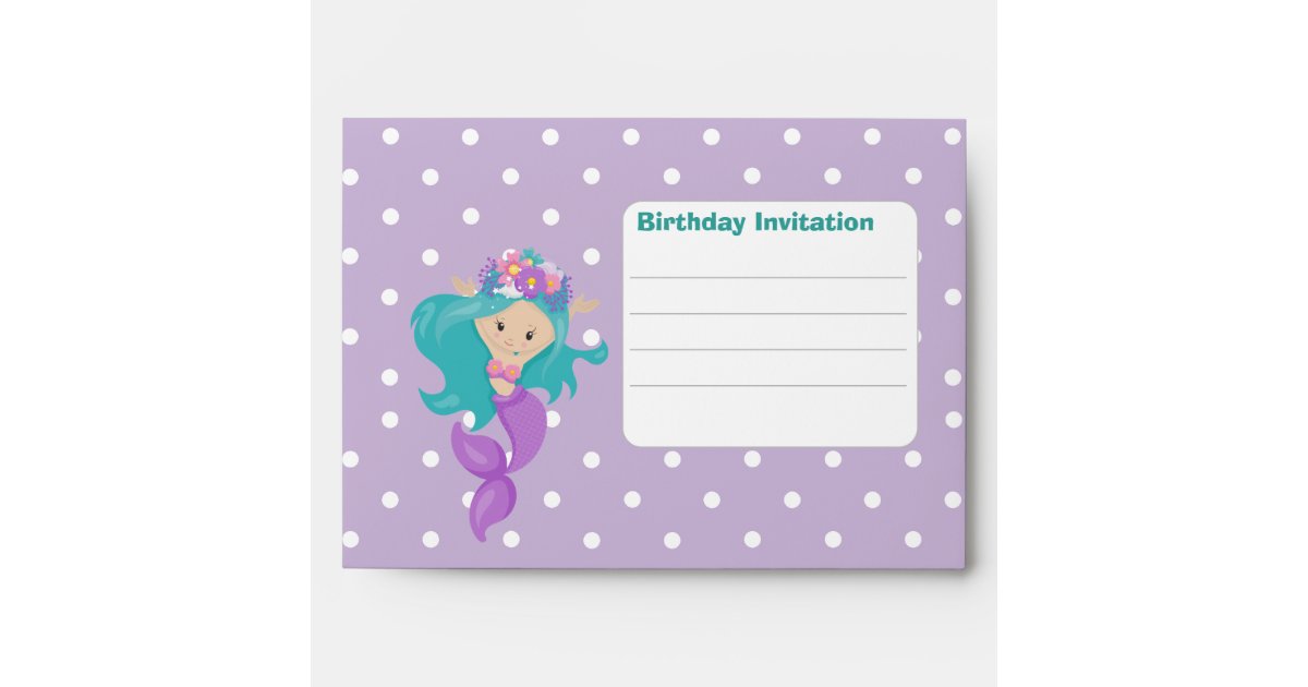 Mermaid Pearl Birthday Envelope | Zazzle