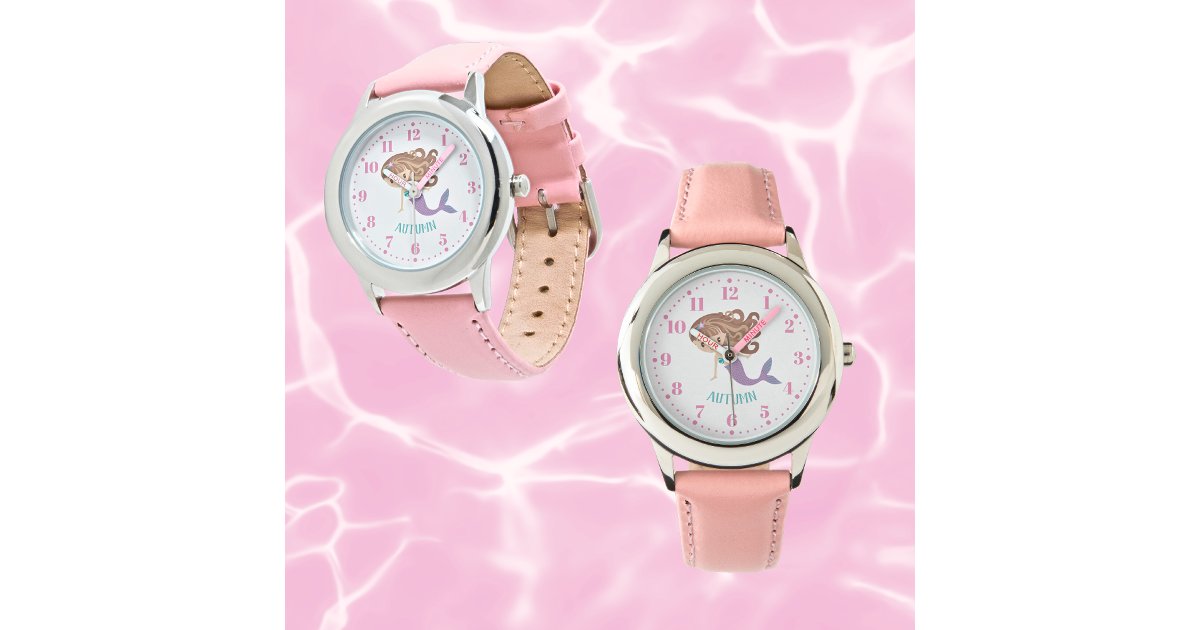 Mermaid Personalized Custom Kid's Watch | Zazzle